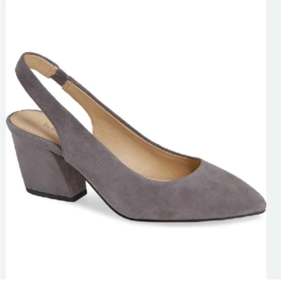 Botkier | Shoes | Botkier Gray Suede Slingback Heels | Poshmark